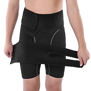 Health Gear Groin Support Bandage, Hip Brace Thigh Compression Sleeve, Breathable Unisex Hip Thigh Support Brace Muscle Strain Prevention Belt Sports Protector