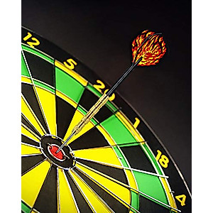 CIKKUE Steel Tip Darts, 18 Pack Premium Professional Dartboard Darts Metal Tip Set with 4 Extra Flights Flight Protectors Tools Men Gift