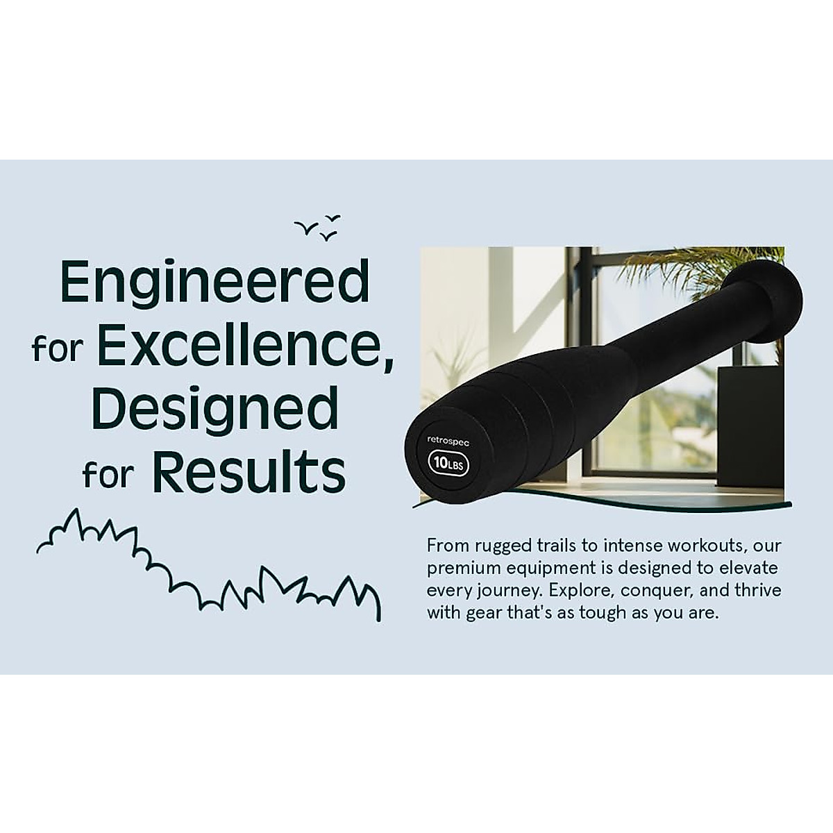 Retrospec Steel Club SC- 5lb for Men & Women's Strength Training & Full Body Workouts , Matte Black