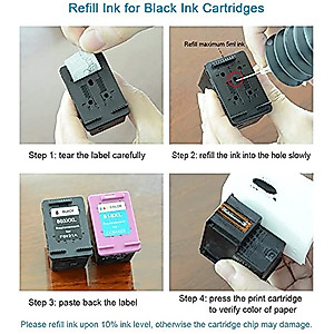 250ml Universal Black DYE Refill Ink Bottles Compatible for All Epson Workforce Epson EcoTank HP Officejet HP Deskjet Brother MFC Canon Pixma Printers Model