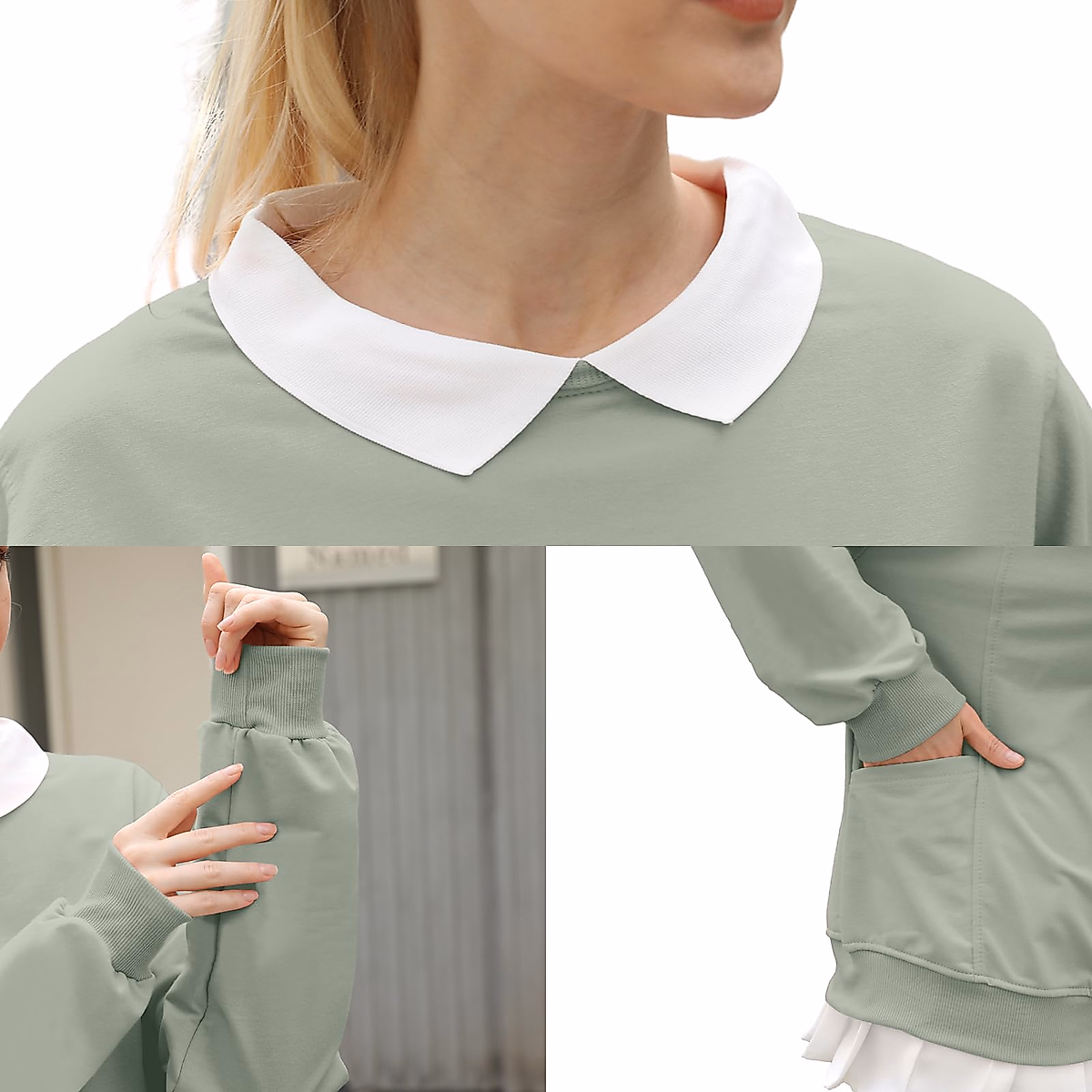 KIEKIECOO Cute Aesthetic Frog Sweatshirt for Teen Girls Kawaii Cartoon Graphic Hoodie Womens Preppy Cotton Pullover Sweaters(Green,Medium)