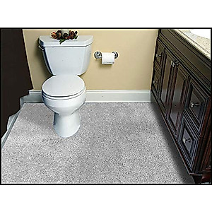 Garland Rug Carpet Bath Rug, 5-Feet by 8-Feet, Platinum Gray