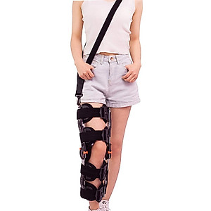 Hinged Knee Brace ROM Knee Brace Adjustable Knee Orthosis Support Brace Joint Injury Splint Support Bone Orthosis Fracture Fixed Ligament Care Knee Support Pain Hinged Brace Adjustable Knee Immobilize
