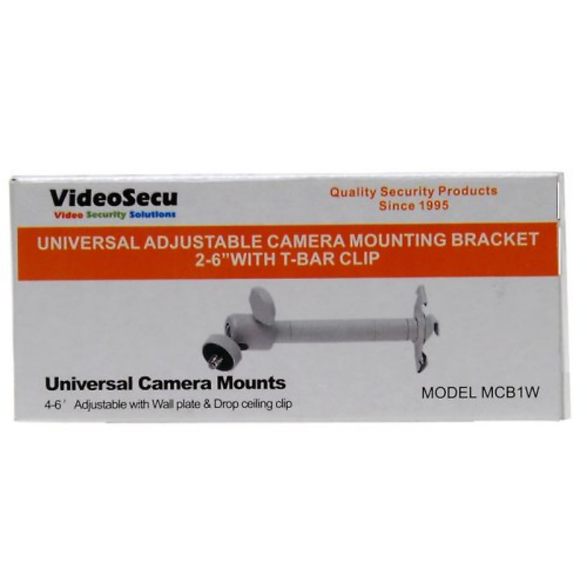 VideoSecu 2 Pack 2-6 inch Adjustable Security Camera Metal Brackets Pan Tilt Wall Ceiling Mounts for CCTV CCD Box Body Camera Home Surveillance System 1SH