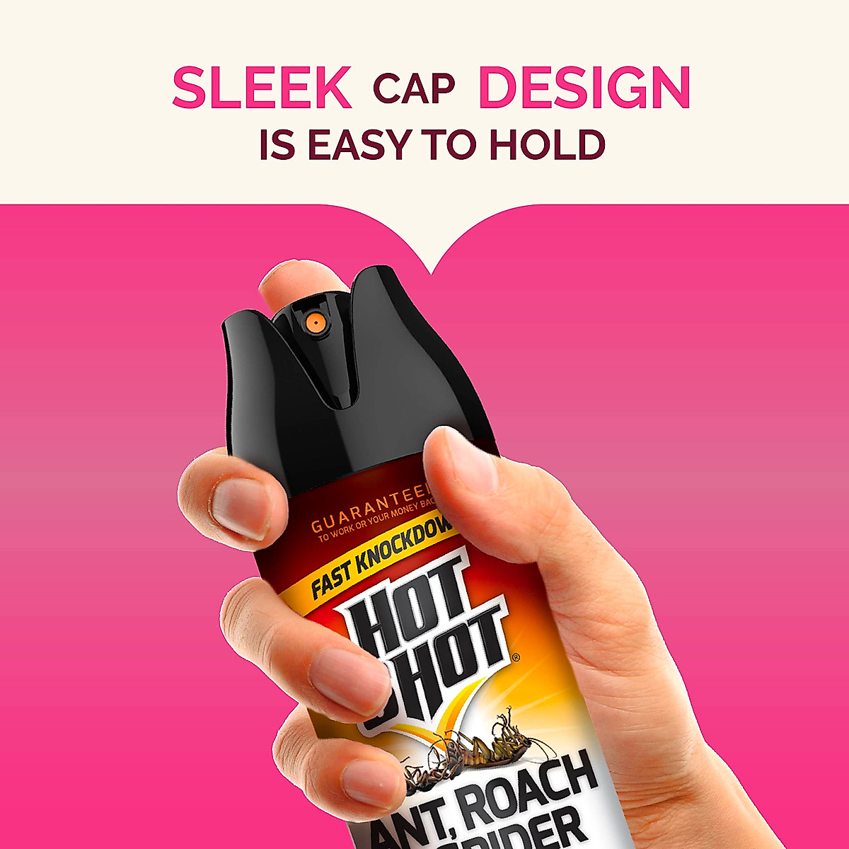 Hot Shot Ant & Roach Plus Germ Killer, Fresh Floral Scent Aerosol, 17.5-Ounce, 12-Pack