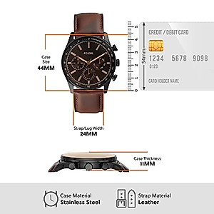 Fossil Sullivan Multifunction Brown Leather Watch BQ2457
