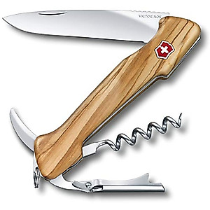 Victorinox 0.9701.64 Wine Master Olive With Pouch 130mm For the Wine Connoisseur in Olive Wood 5.1 inches