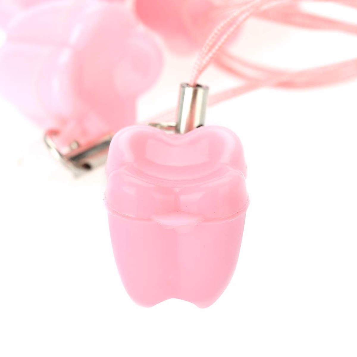 ANGGREK Milk Tooth Saver Necklaces, 5pcs Plastic Baby Milk Tooth Storage Box with Rope Tooth Saver Necklaces()