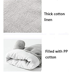 Cotton Oven Glove Heatproof Mitten,Kitchen Cooking Baking Tool Cotton Oven Glove Thicken Non-Slip Glove for Cooking,Baking,1Pair (Beige)