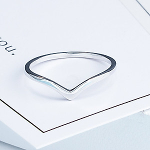 925 Sterling Silver Simple Style Band Ring, Size 6 7 8 (8)