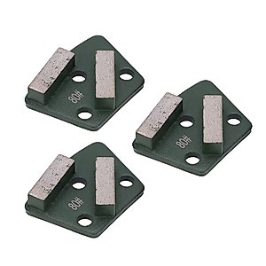 3PCS Diamond Grinding Shoes, Trapezoid Diamond Grinding Shoes, Concrete Floor Aggreesive Cutting 2 Long Teeth Green 80#
