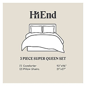HiEnd Accents Lane 3 Piece Duvet Cover Set with Pillow Shams, Gray and White Stripe Seersucker Pattern, Super Queen Size, Modern Casual Traditional Style Luxury Bedding Set, 1 Duvet and 2 Pillowcases