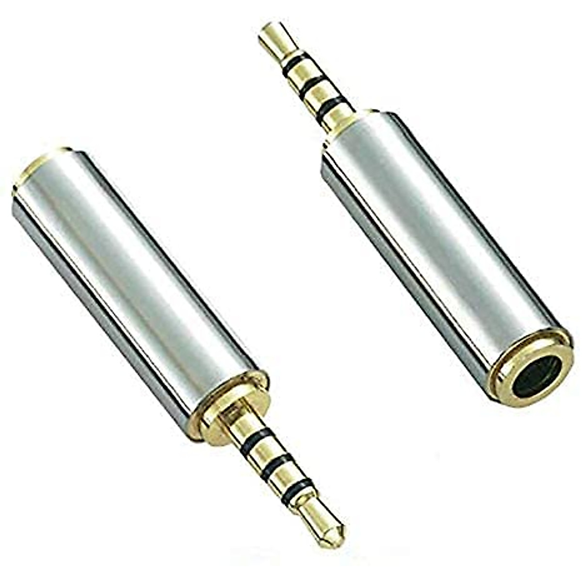 Adhiper Replacement 2.5mm to 3.5mm Stereo Jack Cable Adapter，for Headphone, Tablets, 4 Poles Jack Stereo Adapter for Stereo Audio Jack Adapter Cable，2.5mm to 3.5mm Adapter (2 Pack)