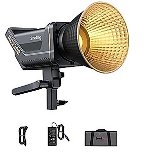 SmallRig RC 220B 220W Bi-Color LED Video Light 2700K-6500K 84500 Lux@3.3ft Continuous Lighting CRI 95+ TLCI 96+ w/Bowens Mount, Manual and App Control Remotely Professional Studio Spotlight-3473