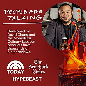 Momofuku Extra Spicy Chili Crunch by David Chang, (5.3 Ounces), Oil with Crunchy Garlic and Shallots, Crisp for Cooking as Sauce or Topping