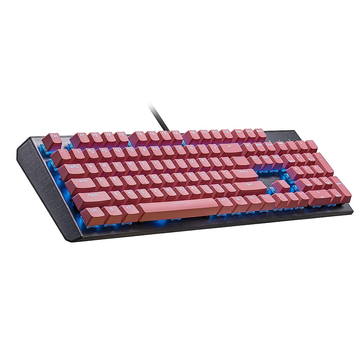 Cooler Master PBT Doubleshot Backlit Keycap Upgrade Set Sakura Pink for Mechanical Keyboards, Compatible with Standard US 104 Layout Keyboards (KC-NPDMF1-US)