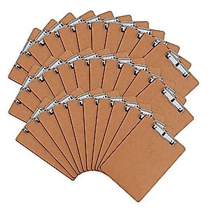 Clipboards, HERKKA 32 Pack Hardboard Office Clipboards Low Profile Clip Standard A4 Letter Size, ECO Friendly