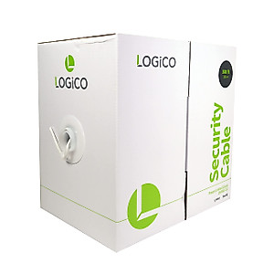 LOGICO Security Wire Burglar Alarm 18/6 500FT Stranded Shielded Control Speaker Cable