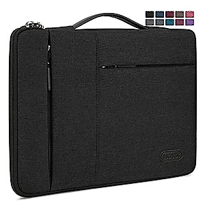 Laptop Sleeve Case 15-15.6 Inch Waterproof Business Computer Carrying Case Portable Handle Briefcase Bag Compatible with 15.6 Inch MacBook Air/Pro 15-15.6 Inch HP ASUS Samsung Notebook Black