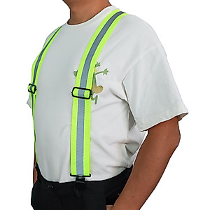 MELOTOUGH Safety Reflective Suspenders Work Suspenders Heavy duty High Hi Viz Tool Belt suspenders