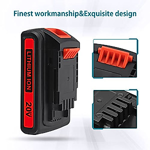 ORHFS 2 Packs 3000mAh 20V LBX20 Battery Replacement for Black and Decker 20V Battery LBXR20 LB20 LBX20 LBX4020, Compatible with Black & Decker 20v Cordless Power Tools