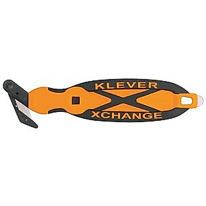 Klever X-Change Aminco International Safety Cutter, 6-3/4 in, Black/Orange