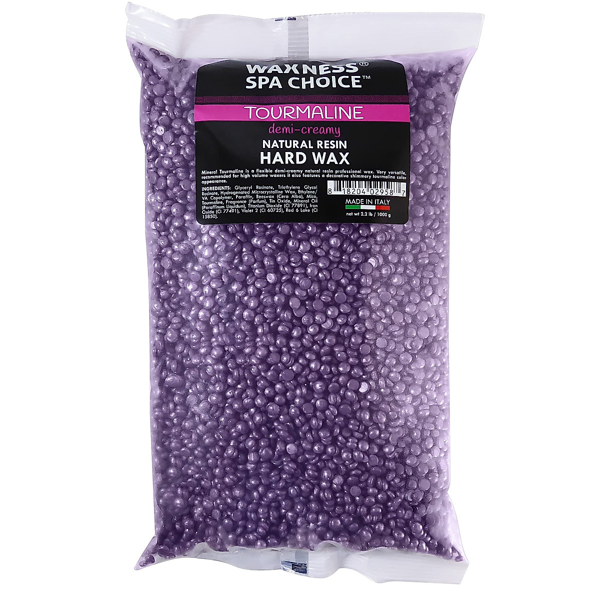 Waxness Spa Choice Tourmaline Demi Creamy Hard Wax Beads 2.2 lb / 1 kg Pack of 2