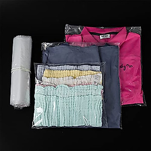 UUYYEO 100 Pcs Clear Plastic Cello Bags - Sealable, Transparent, Resealable, Self-Sealing, 5 x 7in