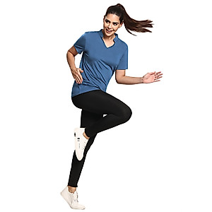 MISS FORTUNE Women's Polo Shirts, Golf V-Neck Workout Tops, Moisture Wicking Ladies Golf Shirt Loose Fit for Tennis Yoga