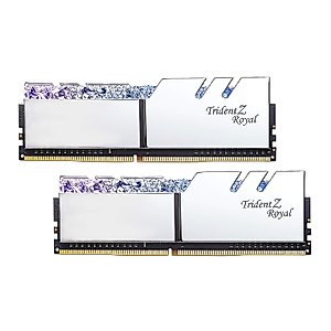 G.SKILL Trident Z Royal Series (Intel XMP) DDR4 RAM 64GB (2x32GB) 3600MT/s CL18-22-22-42 1.35V Desktop Computer Memory UDIMM - Silver (F4-3600C18D-64GTRS)