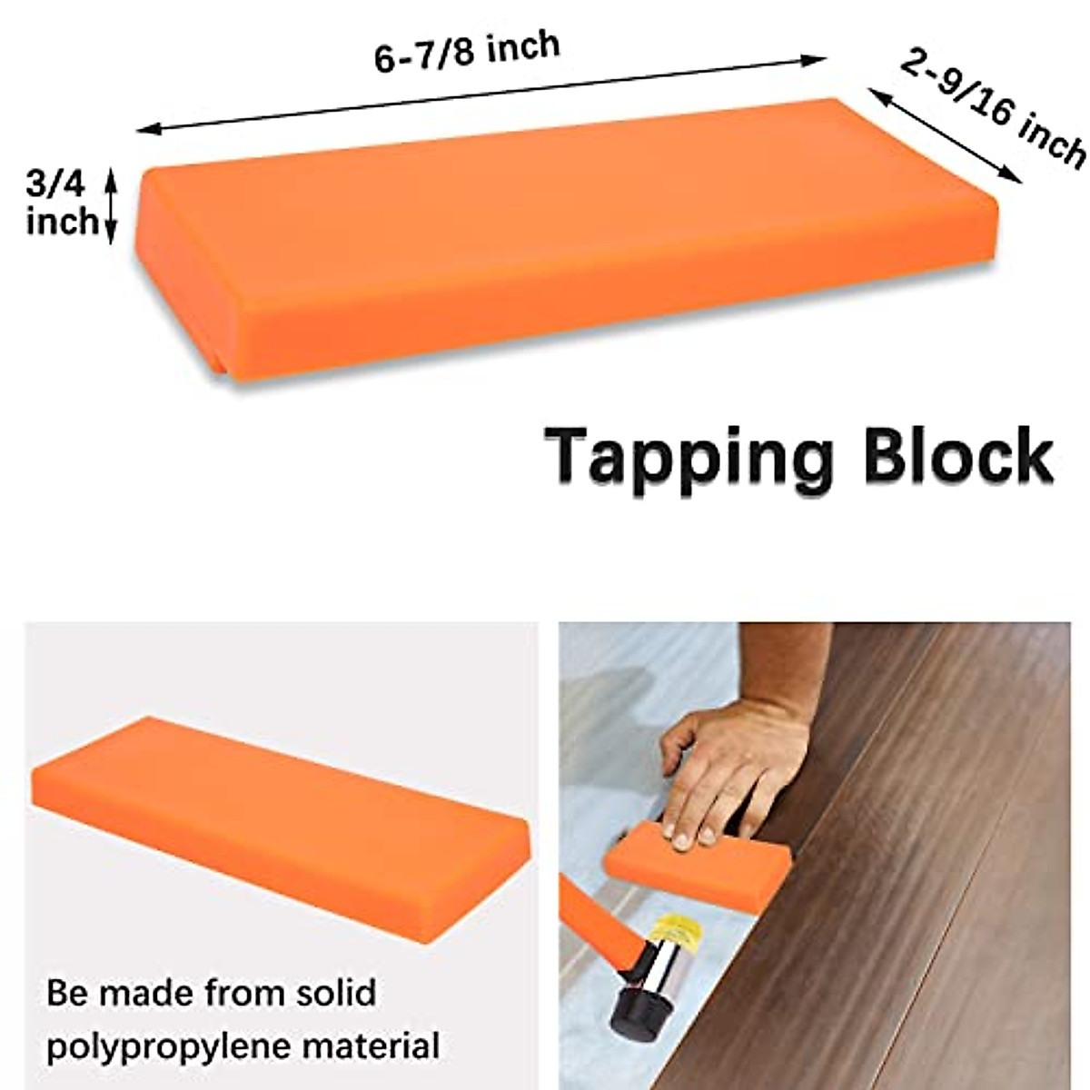 Laminate Flooring Tools Installation Kit, Vinyl Plank Flooring Installation Kit,Vinyl Flooring Tools Kit Included Handle Mallet, Pull Bar,Tapping Block and 40pc Spacers