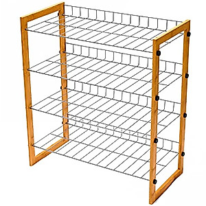 VIAV 4-Tier Shoe Rack Storage Organizer,Shoe Shelf, Shoe Storage Organizer for Closet Bedroom Entryway