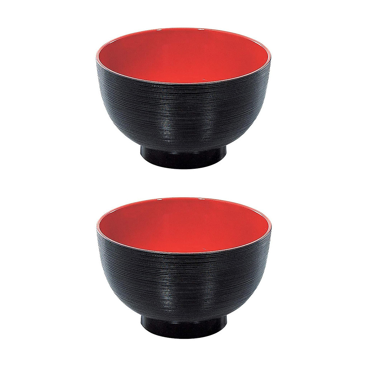 JapanBargain , Rice Bowl Japanese Plastic Lacquered Miso Soup Wonton Cereal Pasta Bowl Made in Japan