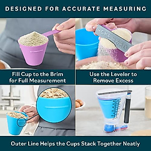Measuring Cups and Spoons Set 8-Pcs - Measuring Spoons Set and Measuring Cup Set - Liquid Measuring Cups and Spoons - Measure Cups - Measuring Spoons and Cups - Measuring Cup Plastic Cup Measuring Set