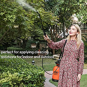 VIVOSUN 1.35-Gallon Pump Pressure Sprayer, Pressurized Lawn & Garden Water Spray Bottle with Adjustable Shoulder Strap, for Spraying Plants, Garden Watering and Household Cleaning
