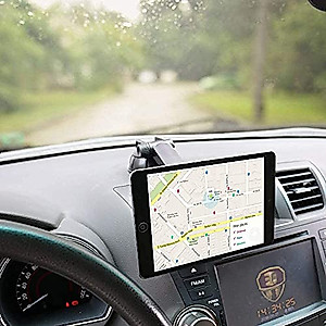PLDHPRO Magnetic Car Phone Tablet Holder for iPhone iPad Size 4"- 10" Tablets, Dashboard Dash Windshield Mount 360° Rotating Super Strong Magnet TPU Suction Washable Strong Sticky Gel