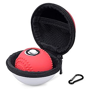 Kourpar Carry Case Cabin for Switch Pokeball Plus Controller Portable Bag Pocket Box Compatible with Nintendo Poke Ball Protecting Holder Grip Sleeve Enhancing Pokémon Lets Go Pikachu Eevee Gamer
