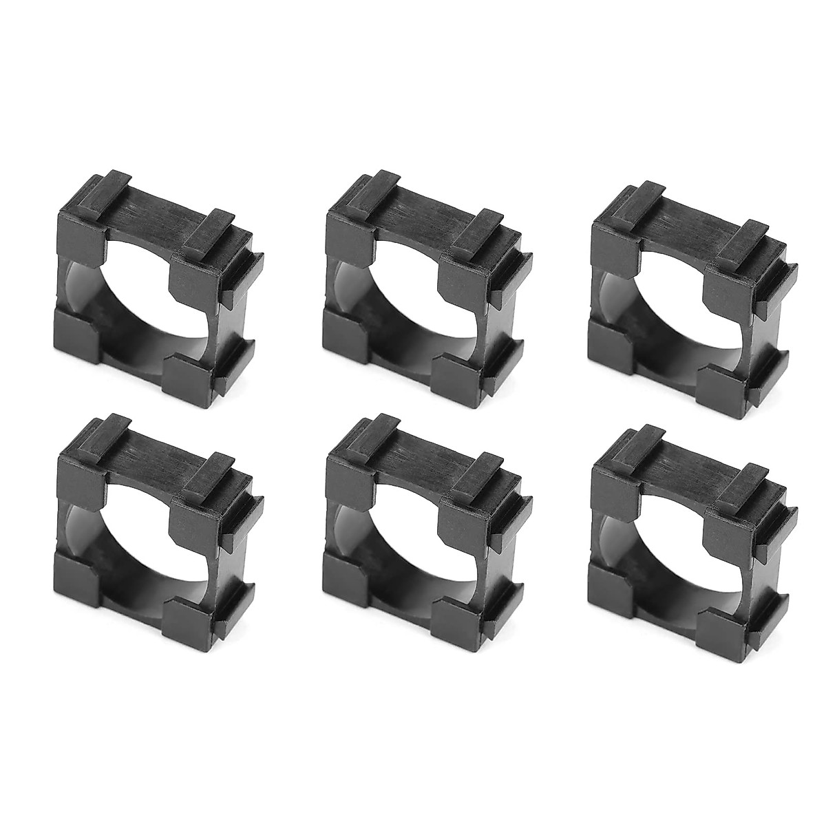 Walfront 100PCS Li ion Battery Holder Stand Cylindrical Battery Pack Bracket Battery Holder/Organizer - 18.4mm / 0.7in Hole Diameter