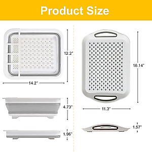 newox Collapsible Dish Drying Rack with Drainboard for Drying Dishes-Collapsible Portable Dinnerware -Organizer for Kitchen RV Campers Counter