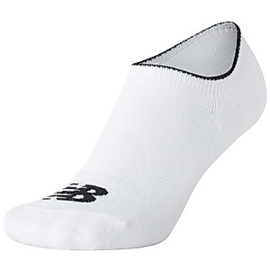 New Balance Women's Invisible No Show Non-Slip Liner Socks (6 Pack), Size 4-10, Solid White
