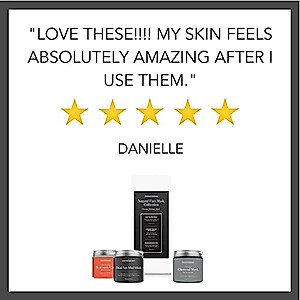 Face Mask Gift Set - includes Natural Mud Mask, Clay Mask and Charcoal Face Mask - Facial Self Care Gift for Women, Mother, Wife - by Pure Body Naturals (3 Jars, 8.8 oz. Each)