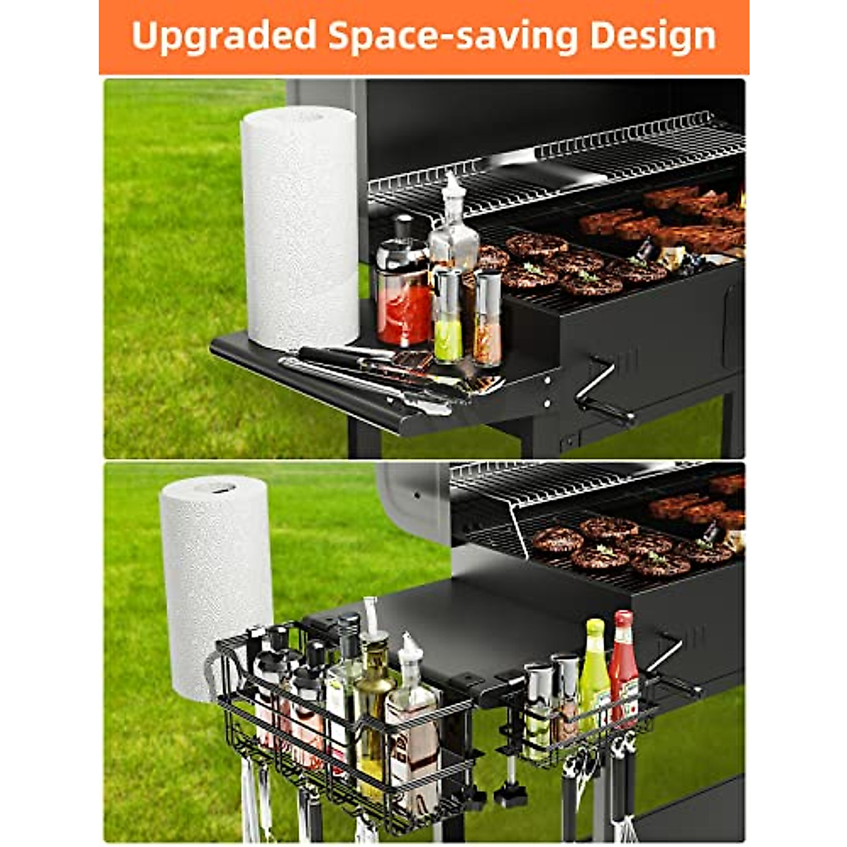 2Packs Griddle Caddy for Blackstone Griddles, Space Saving Blackstone Griddle Caddy for Outdoor Grill, BBQ Accessories Organizer