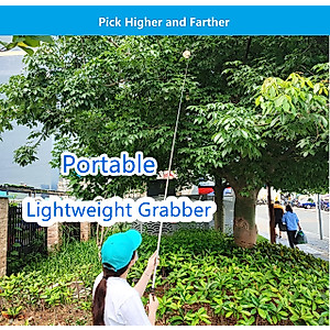 Bytcew Pickup Tool Telescopic Push/Pull Pole with Two Hooks Extends to 9.8 Feet(3M),Wire Reacher Disc Golf Grabber Rod