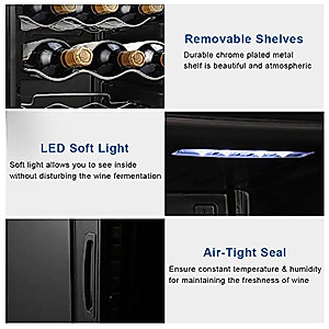 NA American Standard JC-53 AC 115V /60Hz 18Bottle/1.8Cu.Ft/52L/ Compressor Wine Cabinet Black