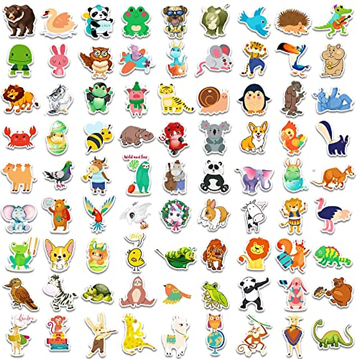 150Pcs Animal Stickers for Kids, Vinyl Laptop Stickers for Teens Cute Stickers for Girls Boys Cute Animal Stickers Waterproof Stickers for Water Bottles Computer Skateboard Phone Scrapbook