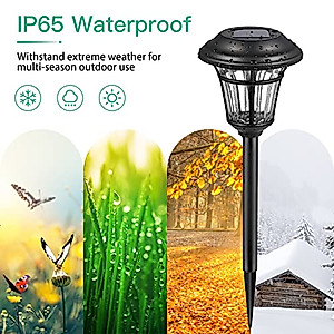 Brightown Solar Pathway Lights - 6 Pack Bright LED Solar Garden Lights, Waterproof Solar Lights Outdoor Decorative, 6LM Solar Walkway Lights for Path Yard Patio Driveway, 3000K Warm White