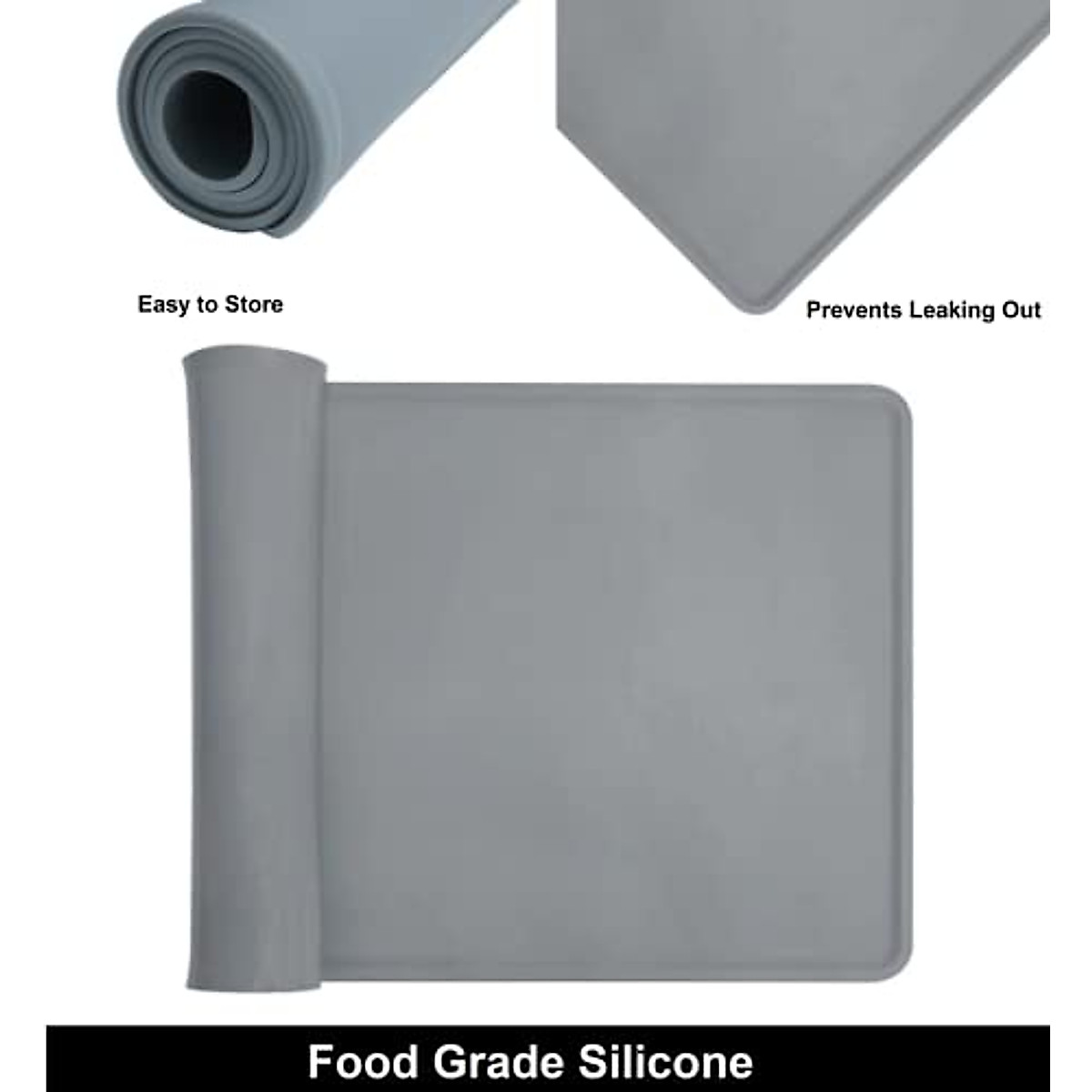 Dog Food Feeding Mat for Dog Food Storage Container Dog Bowls,Pets Supplies Cat Litter Mat or Dog Food Mats for Floors,Multifunctional Silicone Pet Feeding mat or Boot Tray