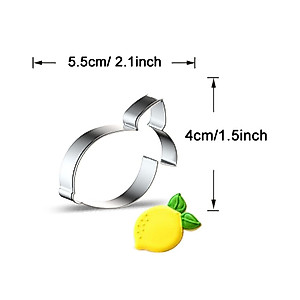 WJSYSHOP Lemon with Leaf Shape Cookie Cutter