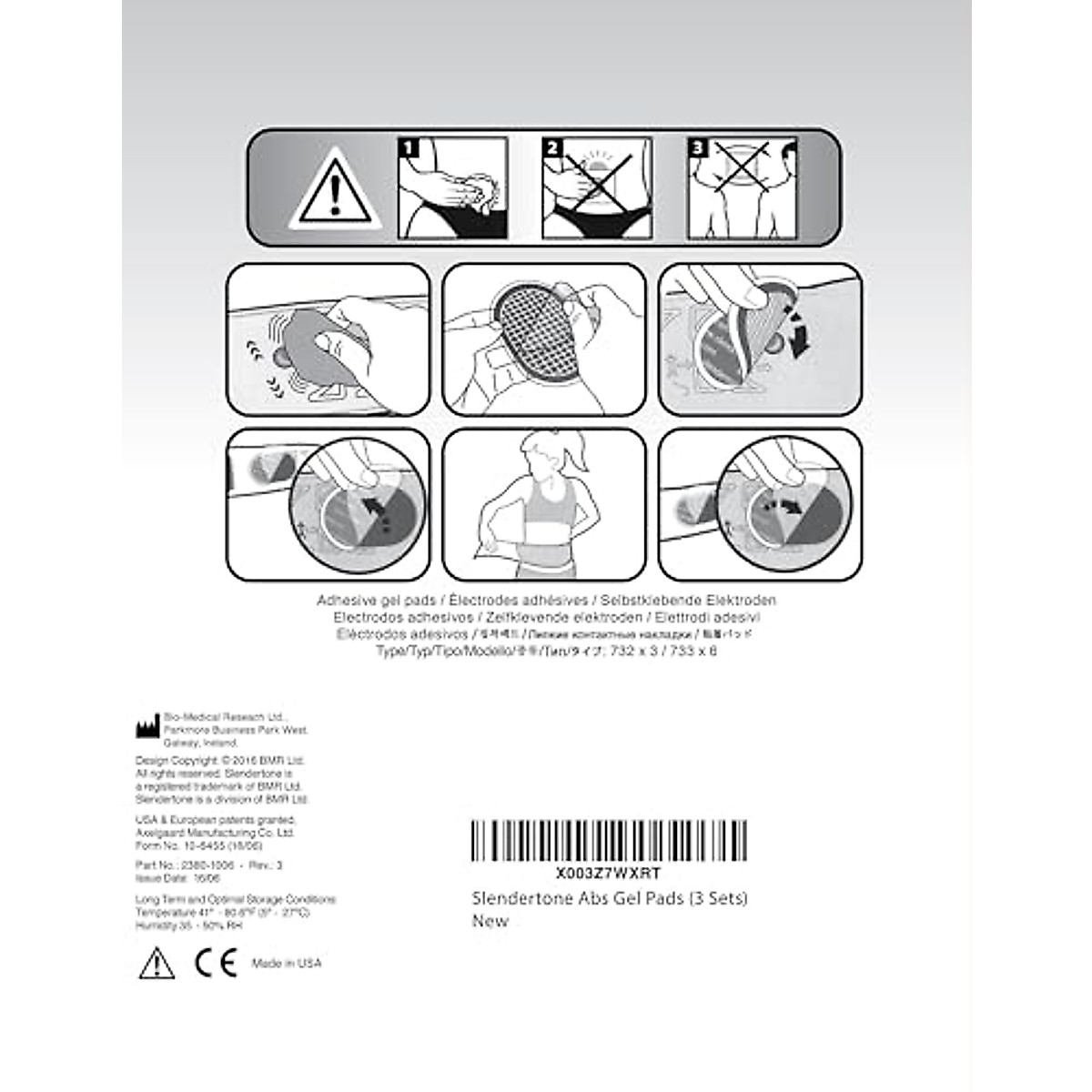 Slendertone Abs Gel Pads (3 Sets)