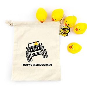 LANBAIHE You've Been Ducked, Duck Duck bag Rubber Duck Drawstring Bag, Reusable Rubber Duck Bag 14.6'' x 11.8'' inches, Great Gift for Any Duck Enthusiast